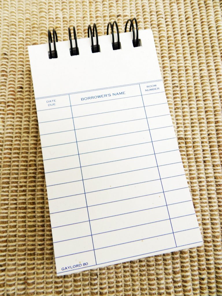Library Card Notepad – MyFrugalHome.com/shop